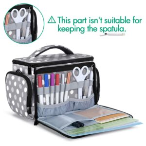 LUXJA Carrying Bag Compatible with Cricut Joy, Carrying Case Compatible with Cricut Joy and Tool Set, Tote Compatible with Cricut Joy (with Supplies Storage Sections, Patent Pending), Polka Dots