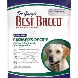 Best Breed Dr. Gary's Grain Free Farmer's Recipe Slow-Cooked in USA, Natural Dry Dog Food for All Breeds and Sizes, 4lbs.