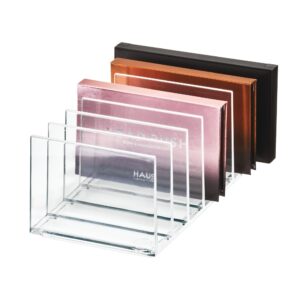 idesign the sarah tanno collection plastic cosmetics and makeup palette organizer, 7-compartment, clear, 20.3 cm × 10.1 cm × 7.6 cm