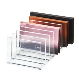 iDesign The Sarah Tanno Collection Plastic Cosmetics and Makeup Palette Organizer, 7-Compartment, Clear, 20.3 cm × 10.1 cm × 7.6 cm