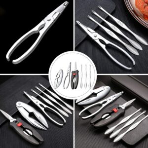 KESYOO Seafood Tools Nut Plier 6pcs Seafood Crab Crackers and Tools Crab Leg Crackers and Picks Set Picks Shellfish Seafood Utensils Crackers Lobster Pick Metal Forks