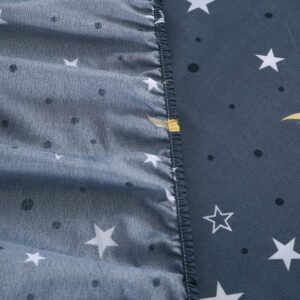 Feelyou Kids Galaxy Fitted Sheet Chic Starry Sky Bed Sheet Set Queen Size for Girls Boys Teens Bedroom Ultra Soft Twinkle Stars Moon Bedding Set Outer Space Themed Bed Cover with 2 Pillow Case