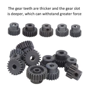 Dilwe RC Motor Gear, 10Pcs/Set 16T25T 7075 48P Steel Motor Gear Pinion RC Accessory Suitable for 1/8 1/10 Brushless Motors