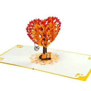 CUTPOPUP Anniversary Card Pop Up, Valentines Day Card, 3D Greeting Loved Card (Squirrel Couple Heart Tree)