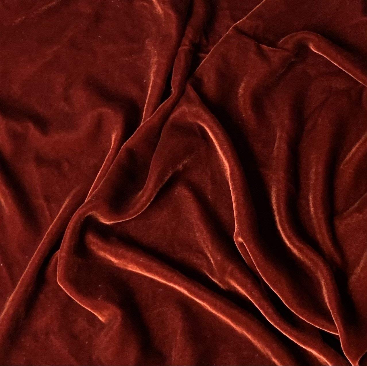 Burnt Orange - Silk/Rayon Velvet Fabric