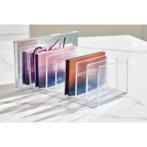 iDesign The Sarah Tanno Collection Plastic Cosmetics and Makeup Palette Organizer, 7-Compartment, Clear, 20.3 cm × 10.1 cm × 7.6 cm