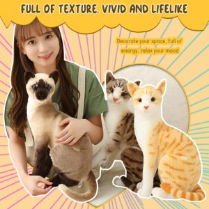 BARMI Cat Plush Cat Stuffed Animal Stuffed Cat Plushies Lifelike Cat Pillow Realistic Stuffed Cat 30cm/12inch