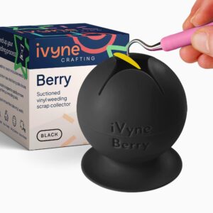 ivyne berry suctioned vinyl weeding scrap collector & holder for weeding tools for vinyl - black