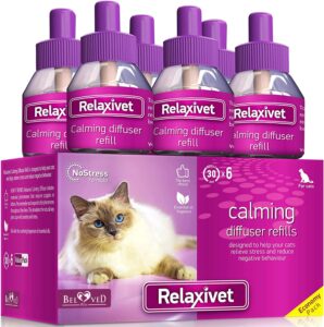 calming cat diffuser refill & anti anxiety pet products - feline calm pheromones & cats comfort - stress relief help with pee, new zone, aggression, fighting with dogs & behavior control