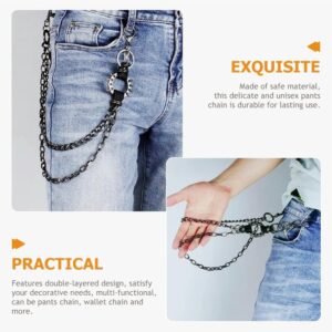 ARZASGO Halloween Punk Chains for Pants, Heavy Duty Multi-layer Belt Chains Hip Hop Trousers Jeans Chain with Lobster Clasps for Wallet Keys