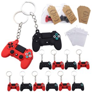 sunny seat video game party favors 20 sets game handle keychain goodie gifts with thank you kraft tags and organza bags for kid birthday party supplies