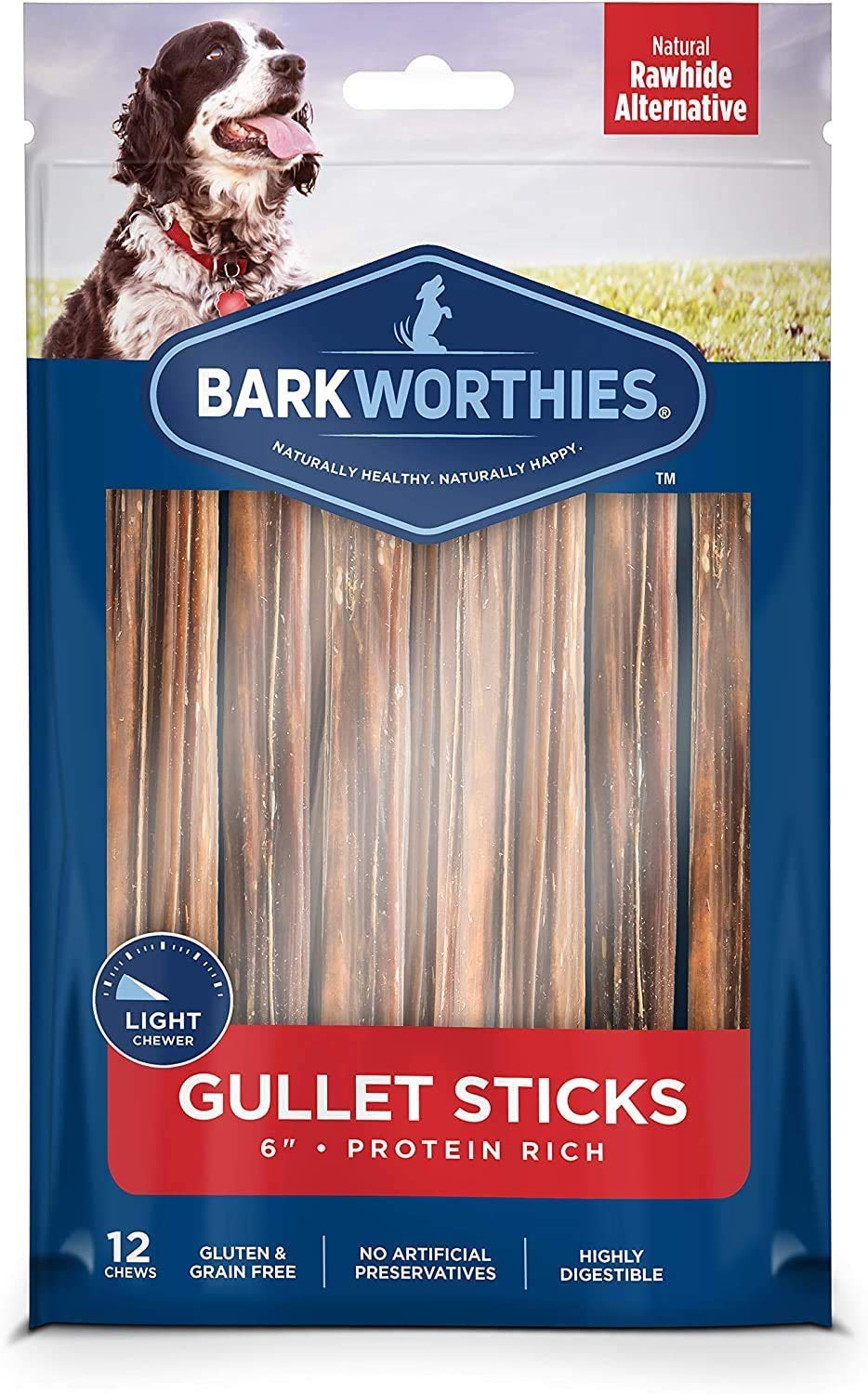 Barkworthies Beef Gullet Sticks for Dogs - 2 pk of 12 - Improved Natural Chewy Grain Free Dog Treats - Long Lasting Dog Chew - Dental Dog Treats for Healthy Teeth for Healthy Bones & Joints, E-Book