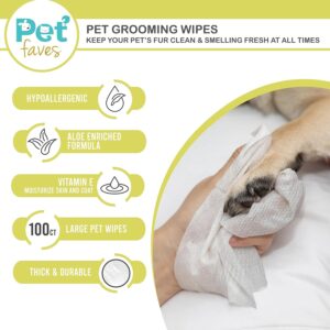 Pet Faves Dog Wipes for Cleaning and Deodorizing | Hypoallergenic Grooming Wipes for Paws and Butt, Clean Face & Body Between Baths, Plant Based Natural Pet Wipes for Dogs and Puppy (400 Count)