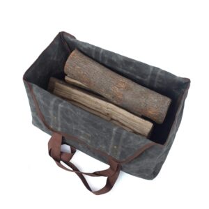 Waterproof Wood Carrier Storage Bag Durable Firewood Large Tote Bag for Garden Backyard Pit Outdoor