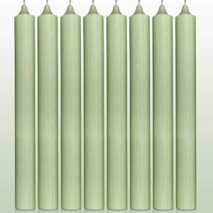 Hyoola 10 Inch Dinner Candles - 12 Pack - Light Green Tall Candles - Unscented Rustic Candles - Long Burning Candle Sticks