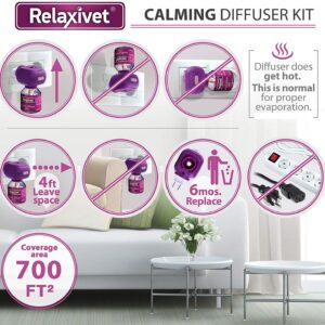 Calming Cat Diffuser Refill & Anti Anxiety Pet Products - Feline Calm Pheromones & Cats Comfort - Stress Relief Help with Pee, New Zone, Aggression, Fighting with Dogs & Behavior Control