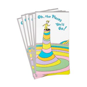 hallmark dr. seuss graduation card money holders or gift card holders (oh, the places you'll go! 6 cards with envelopes) for high school, kindergarten, middle school, college and college graduates