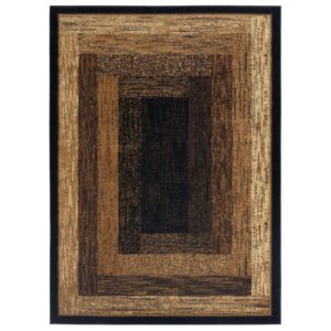 home dynamix royalty vega contemporary geometric area rug, black/beige, 5'2"x7'2"