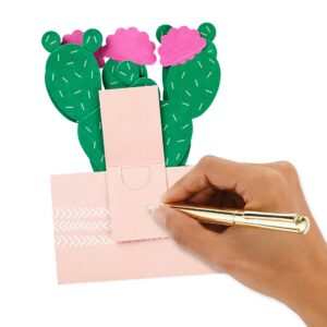 Hallmark Paper Wonder Pop Up Card (Potted Cactus) for Mother's Day, Birthday, Thinking of You, Congrats, Get Well, Appreciation, Any Occasion