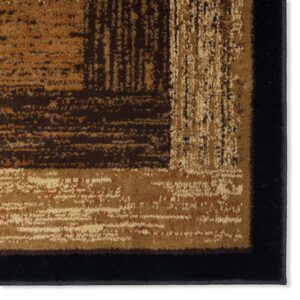 Home Dynamix Royalty Vega Contemporary Geometric Area Rug, Black/Beige, 5'2"x7'2"