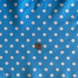 Valentina Textile inc Small Polka Dot Poly Cotton Multi-Colors 60" Wide Polyester by The Yard (1 Yard, Baby Blue White)