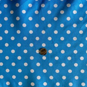 Valentina Textile inc Small Polka Dot Poly Cotton Multi-Colors 60" Wide Polyester by The Yard (1 Yard, Baby Blue White)