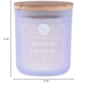 DW Home Relaxing Lavender Medium Wooden Wick Candle 11.5 oz