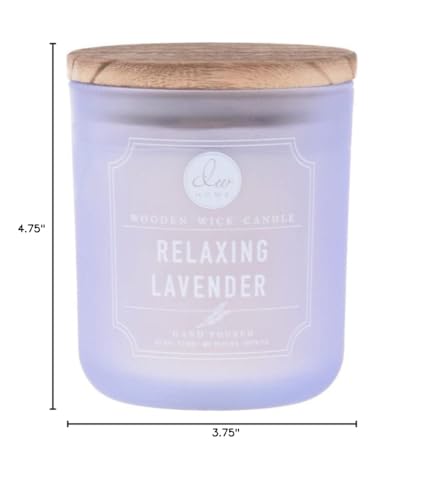 DW Home Relaxing Lavender Medium Wooden Wick Candle 11.5 oz