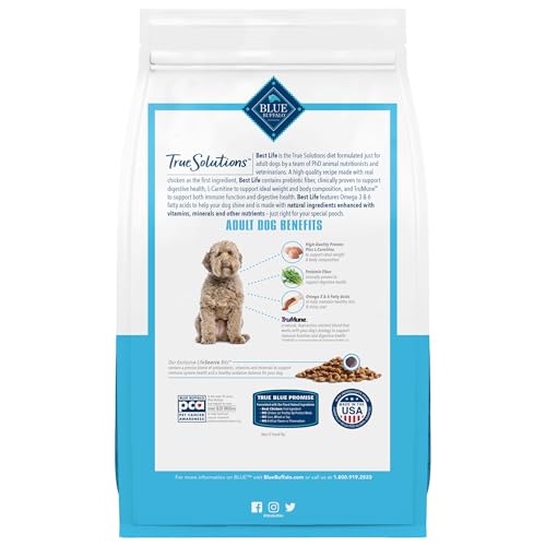 Blue Buffalo True Solutions Best Life Natural Dry Food for Adult Dogs, Chicken, 4-lb Bag