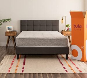 tulo by mattress firm | 11 inch memory foam plus coil support hybrid mattress | bed-in-a-box | med firm comfort | queen