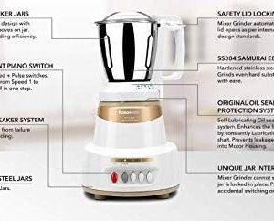 Panasonic MX-AV325MG 600w 3 Jar Mixer Grinder (Marble Gold)