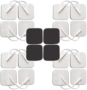 20 pcs electrodes pad, 2"x2" tens unit replacement pads,compatible with ems muscle stimulator massager, excellent conducting pads long lasting pads