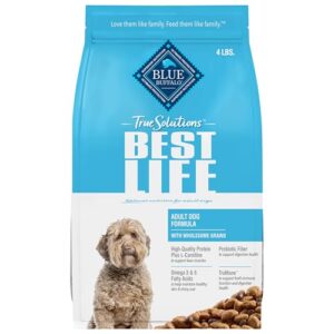 blue buffalo true solutions best life natural dry food for adult dogs, chicken, 4-lb bag