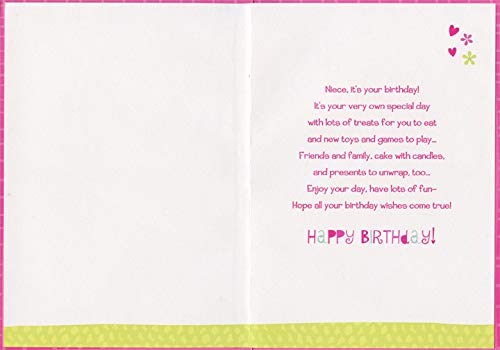 Designer Greetings Birthday Princess Unicorn and Castle Juvenile Birthday Card for Young Niece