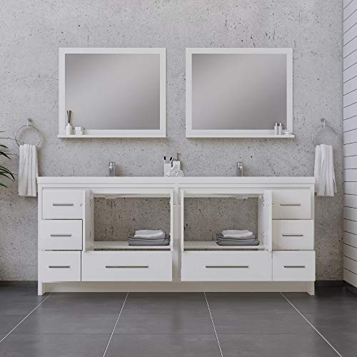 Alya Bath Sortino Bathrrom Vanity, White