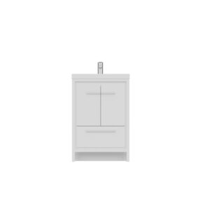 alya bath sortino bathroom vanity, small, white