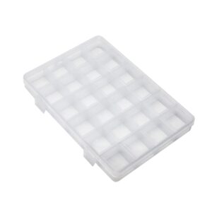 yinpecly component storage box 24 grids double buckles clear organizer ps fixed dividers electronic component containers tool boxes for jewelry beads earring tool fishing hook small accessories 1pcs