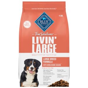 blue buffalo true solutions livin' large natural dry food for adult large breed dogs, chicken, 11-lb bag