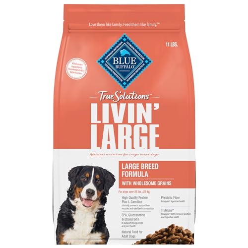 Blue Buffalo True Solutions Livin' Large Natural Dry Food for Adult Large Breed Dogs, Chicken, 11-lb Bag