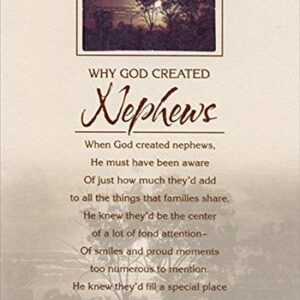 Designer Greetings Why God Created Nephews Religious Die Cut Window Birthday Card