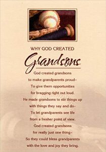 designer greetings why god created grandsons religious grandson birthday card