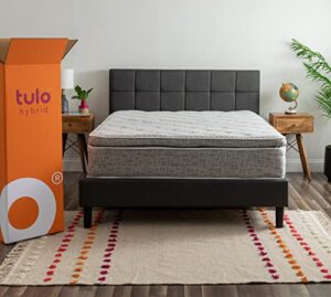 tulo by mattress firm | 12 inch memory foam plus coil support hybrid mattress | bed-in-a-box | plush comfort | queen