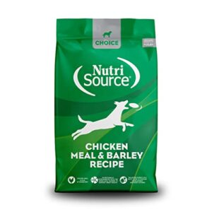 nutrisource choice dry dog food, chicken and barley, 30lb