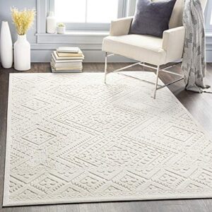 livabliss ivor outdoor textured area rug, 7'10" x 10', cream