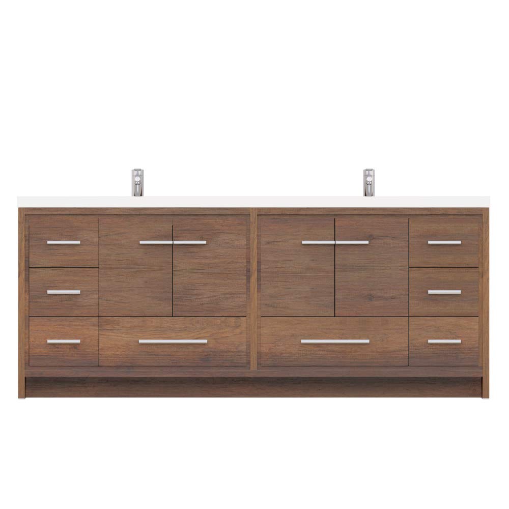 Alya Bath Sortino Bathroom Vanity, Rosewood