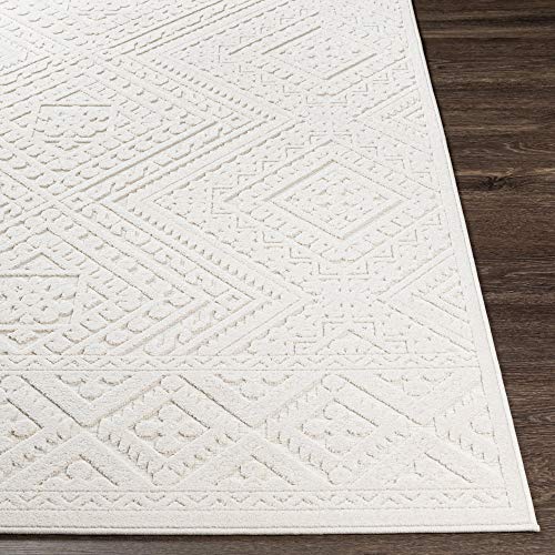 Livabliss Ivor Outdoor Textured Area Rug, 7'10" x 10', Cream