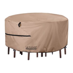 ultcover round patio furniture cover - outdoor waterproof table with chair set cover 76 inch