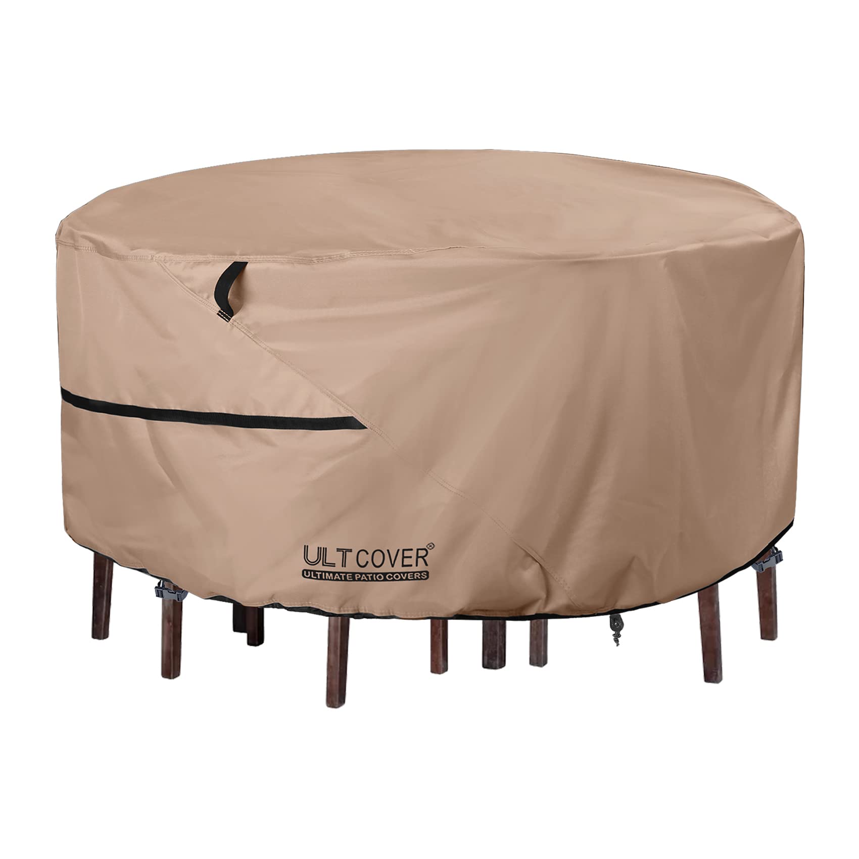 ULTCOVER Round Patio Furniture Cover - Outdoor Waterproof Table with Chair Set Cover 76 inch