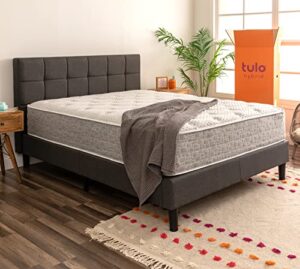 tulo by mattress firm | 13 inch memory foam plus coil support hybrid mattress | bed-in-a-box | med firm comfort | queen