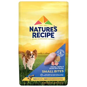 nature′s recipe small bites chicken, barley & brown rice recipe dry dog food, 4 lb. bag